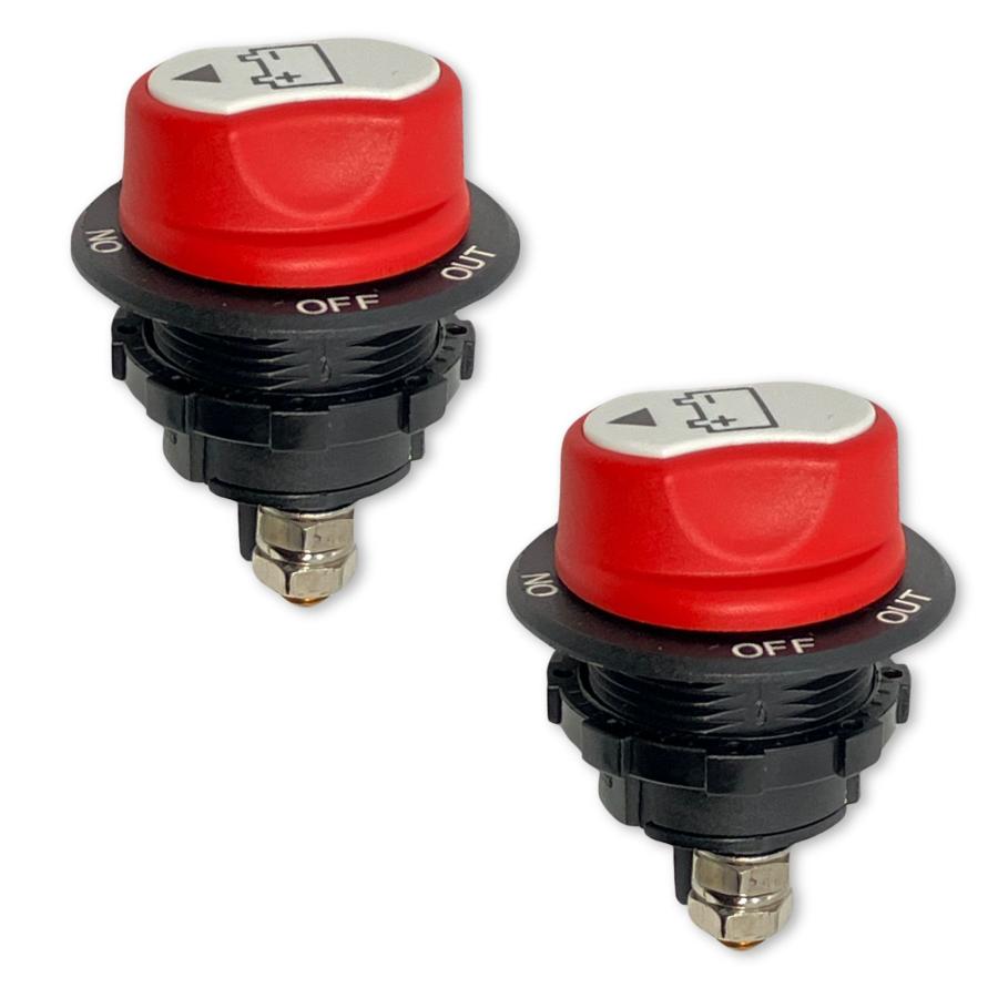 バッテリー キルスイッチ 32V DC 100A 2個セット カットターミナル カットオフスイッチ バッテリー上がり防止 盗難対策 : y1-s0012-040 ...