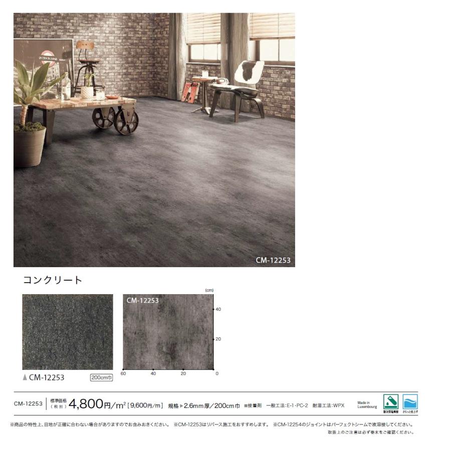 サンゲツ sangetsu HomeFloor 2024.10-2027 サンゲツ クッションフロアー CF 2.6mm厚 幅 2,000mm CM12253 : クロス・ロードDIYショップ ...