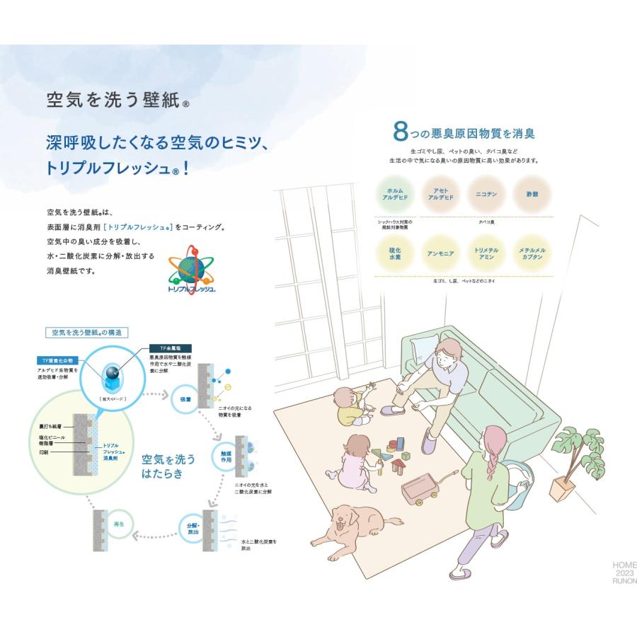 ルノン のり無し壁紙 ルノン RUNON HOME 2023.8-2026 RH9403 RH9404 RH9405 RH9406 RH9407 RH9408 RH9409 RH9410 ...