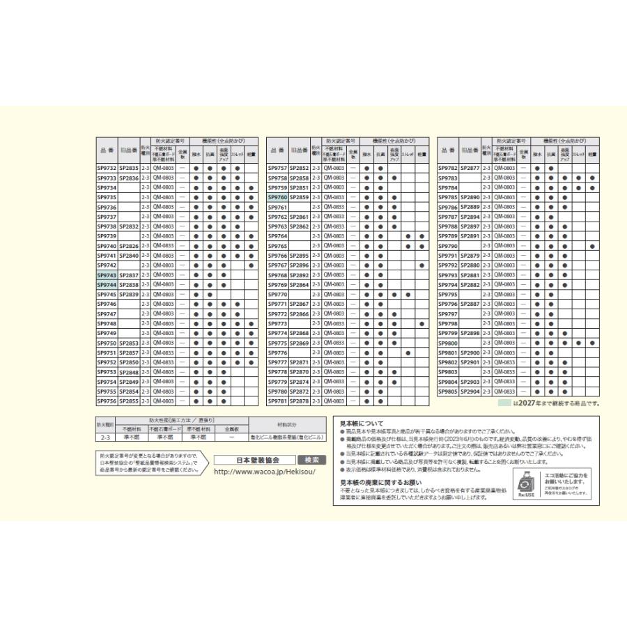 サンゲツ のり無し壁紙 サンゲツ sangetsu SP 2023.6.29-2025 SP9733 SP9734 SP9735 SP9736 : クロス・ロードDIYショップ - 通販 ...