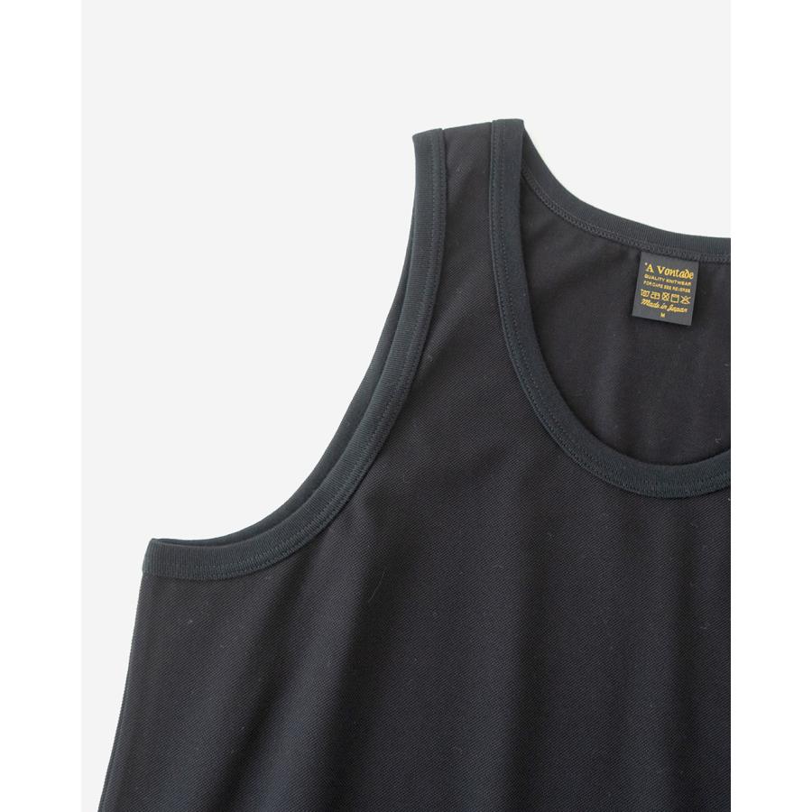 A VONTADE アボンタージ Vontade タンクトップ ピケ メンズ Pique Tank Top カットソー ノースリーブ クルー ...
