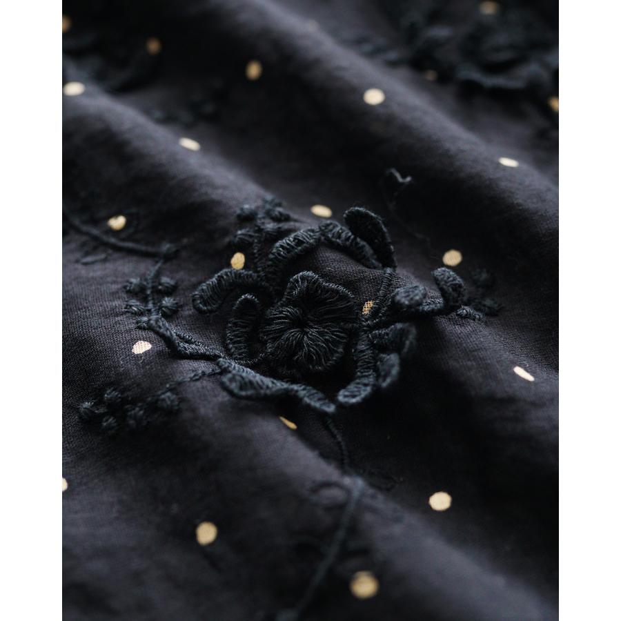 SALE クリンクル ブラウス crinkle 3D EMBROIDERY DOT LONG SALE クリンクル ブラウス crinkle 3D EMBROIDERY DOT LONG