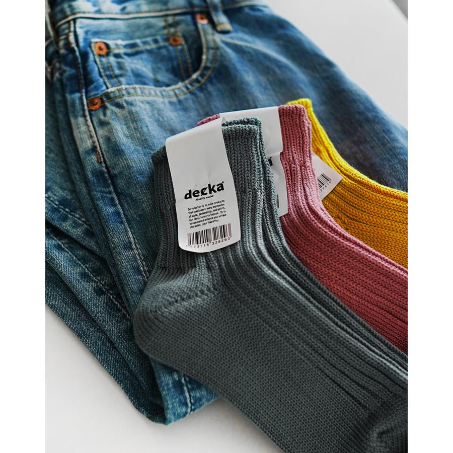decka Quality socks デカクオリティソックス ローゲージ リブソックス ショートレングス 靴下 de-26 de-26-2 ...