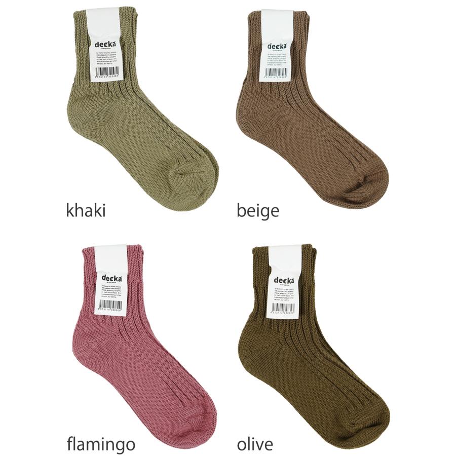 decka Quality socks デカクオリティソックス ローゲージ リブソックス ショートレングス 靴下 de-26 de-26-2 ...