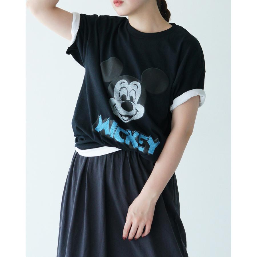 アウトレット！グッドウェア Good wear Tシャツ ミッキー 半袖Tシャツ レディース MICKEY プリントT クルーネック GDW ...