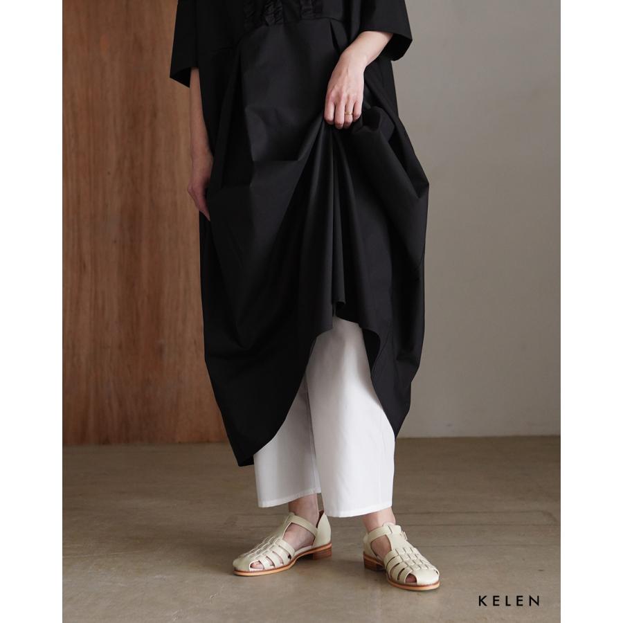 Kelen（ケレン） ポイント10倍 イージーパンツ ストレート アンダーパンツ "ELLE" レディース ウエストゴム クロップド丈 ...