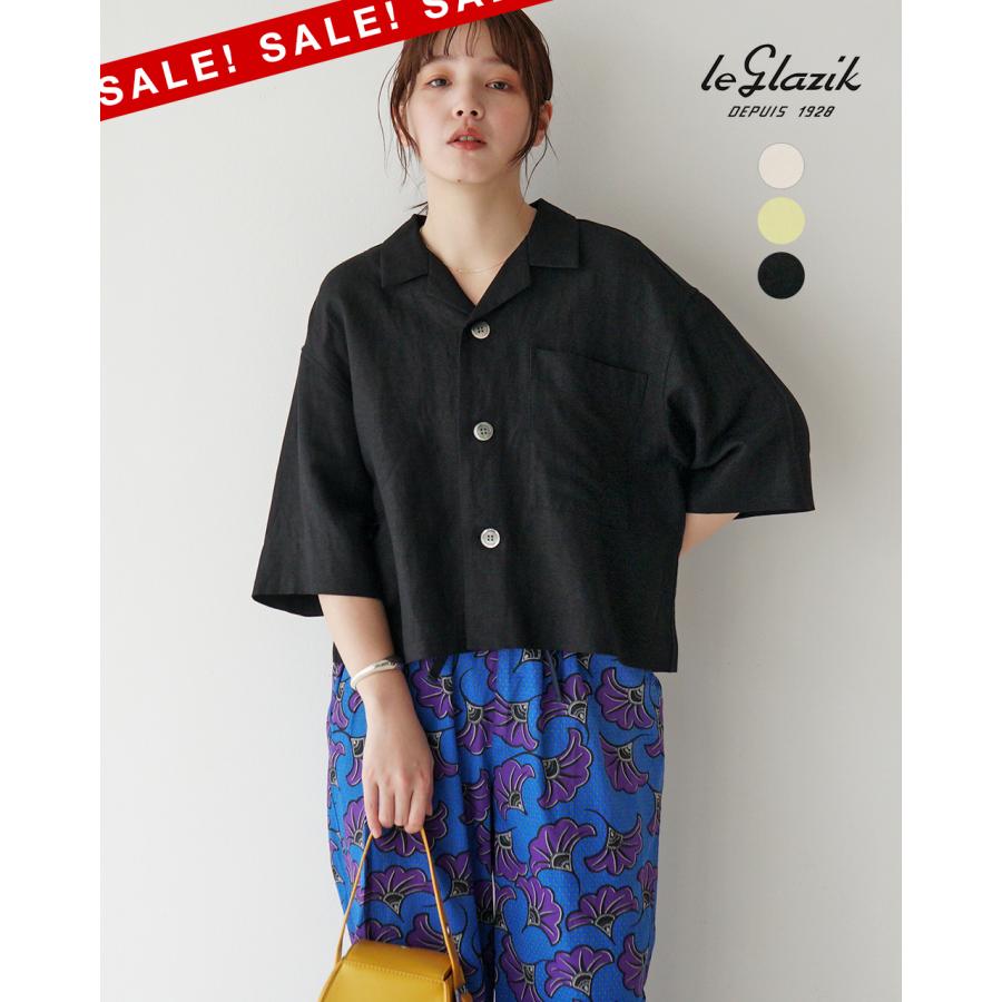 LE GLAZIK（ルグラジック） SALE！ル グラジック オープンカラーシャツ レディース 2025春夏 OPEN COLLAR SHIRT LG-B0258 LRC : Crouka ...