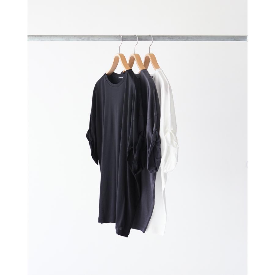 mizuiroind（ミズイロインド） SALE！ミズイロインド ロールアップ スリーブ ワイドTシャツ レディース クルーネック 半袖 ...