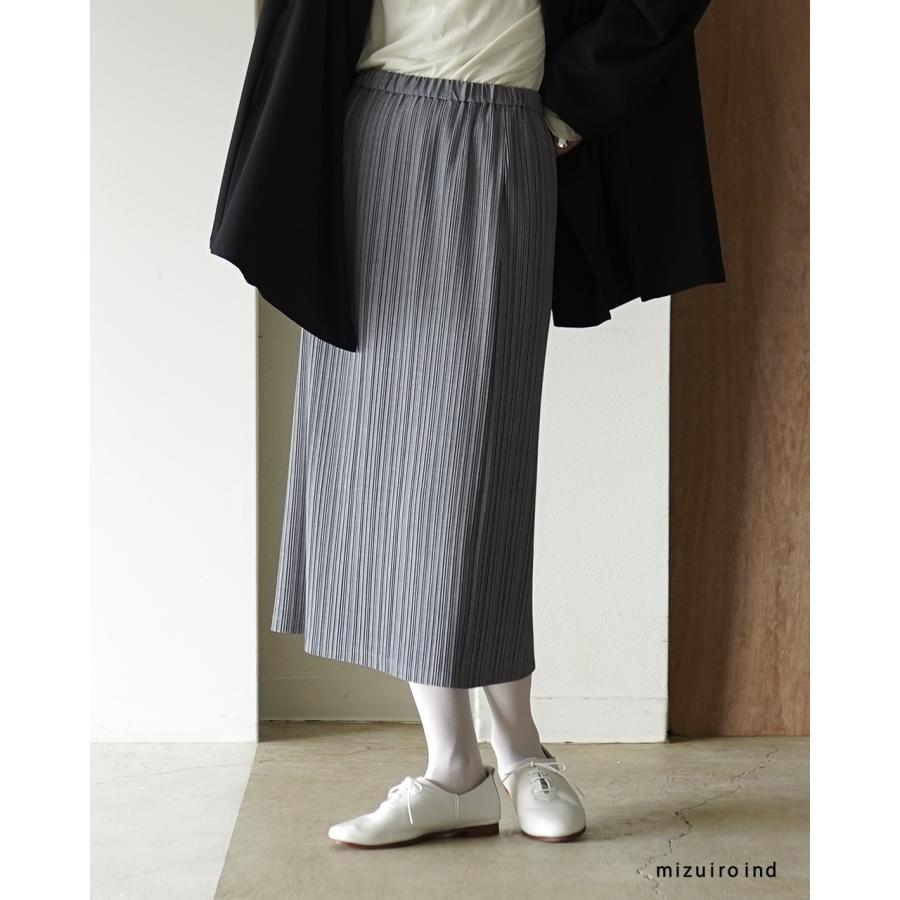 mizuiroind ミズイロインド mizuiro ind スカート SKT プリーツスカート ゴムウエスト レディース 3-260067 : Crouka Yahoo!店 - 通販 ...