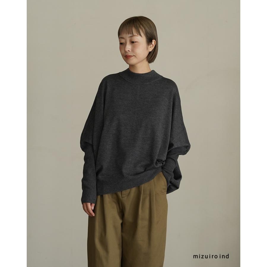 mizuiroind ミズイロインド mizuiro ind カットソー コクーンリブスリーブ プルオーバー レディース cocoon rib slv P O 4-220106 ...