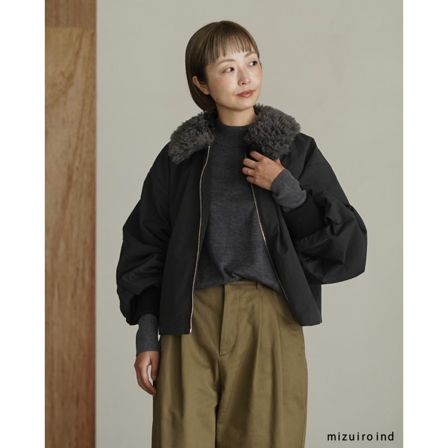 mizuiroind ミズイロインド mizuiro ind アウター ボアカラー ショートブルゾン レディース boa collar short blouson 4-270037 ...