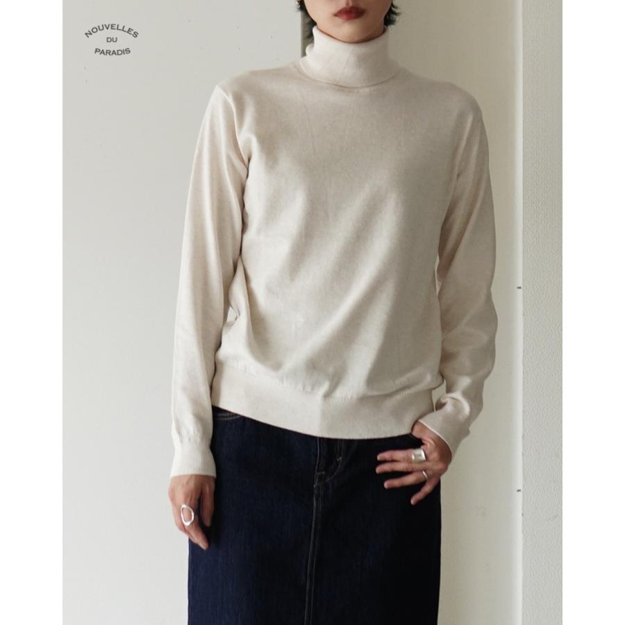 Nouvelles du paradis ヌーヴェルドゥパラディ カットソー 【Crouka別注色】ムーコットン タートルネック レディース 2025秋冬 PK23301-WA ...
