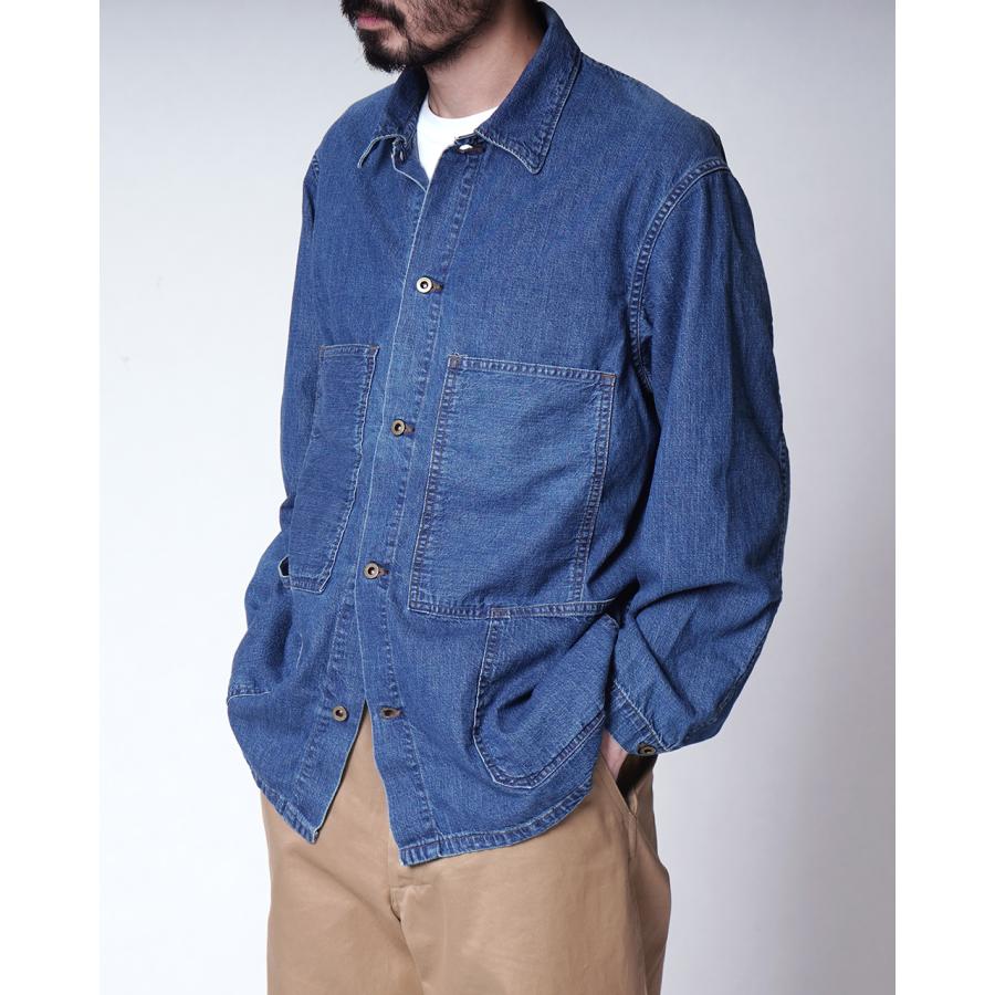 オアスロウ orslow デニム ユーティリティ カバーオール DENIM UTILITY COVERALL 01-6120-95 : orslow-01-6120 : Crouka ...