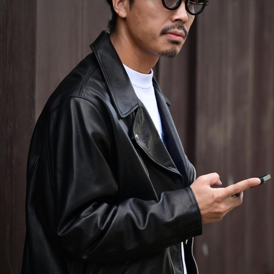 ポータークラシック PORTER CLASSIC ピーシー ライダースジャケット ウィズラブアンドピースシルバー ジャケット 2023秋冬 PC-017-1962 S BLACK :porte ...