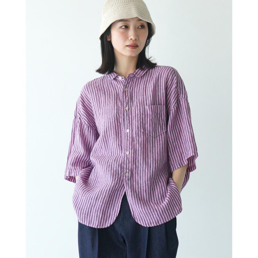 prit（プリット） SALE！プリット prit 5分袖 シャツ レギュラーカラー