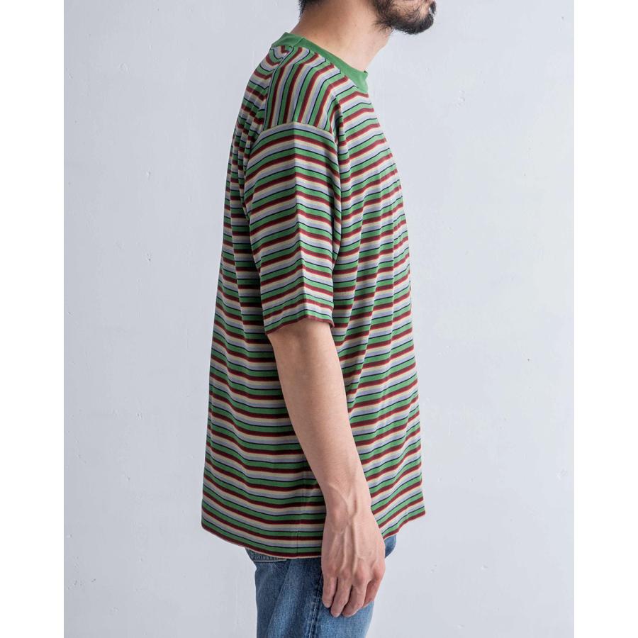 RYE TENDER ライテンダー 半袖ニット Tシャツ ユニセックス CENTERE TEE クルーネック カットソー コットン ソリッド ボーダー 020012500 : Crouka ...