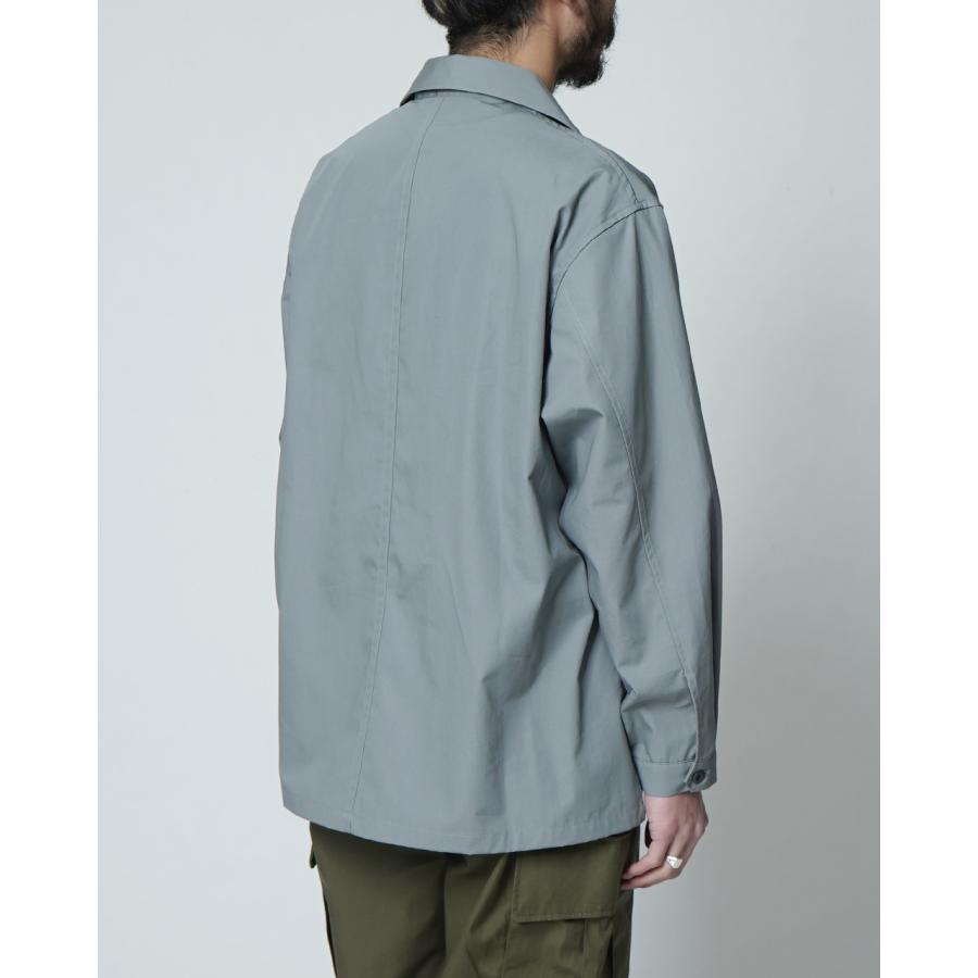 STILL BY HAND スティルバイハンド ボタンレス オーバーシャツ Buttonless over shirt スキッパーブルゾン グレー ベージュ 灰 茶 BL04241 ...