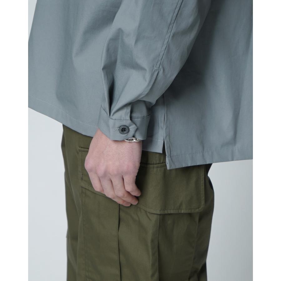 STILL BY HAND スティルバイハンド ボタンレス オーバーシャツ Buttonless over shirt スキッパーブルゾン グレー ベージュ 灰 茶 BL04241 ...