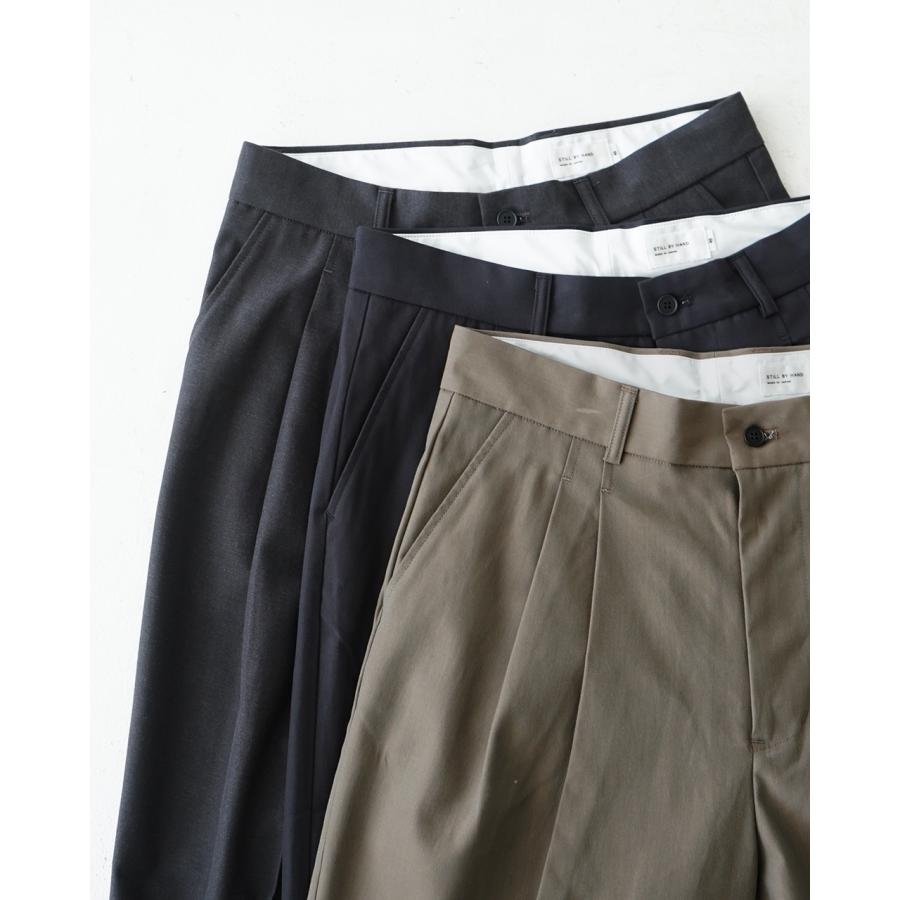 STILL BY HAND 【今だけポイント10倍】スティルバイハンド ディープ タック プレスド パンツ Deep tuck pressed pants 2タック メンズ PT09243 ...