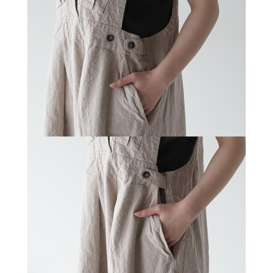 tumugu ツムグ リネンコットンキャンバス 2way ジャンパースカート ワンピース TB24122 : Crouka Yahoo!店 - 通販 - Yahoo!ショッピング