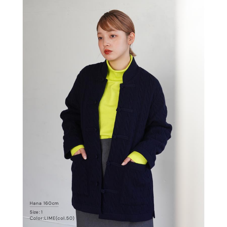 Yonetomi NEW BASIC SALE ヨネトミ ニュー ベーシック ガーメントダイ ロングスリーブ カットソー タートルネック 95 ...