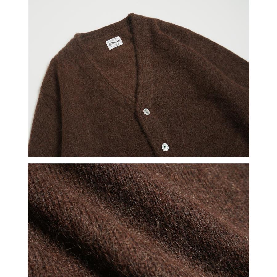 Yonetomi NEW BASIC SALE ヨネトミ シャギー モヘア カーディガン SHAGGY MOHAIR C D ブラック ベージュ ボタン 95-244-024 : Crouka ...