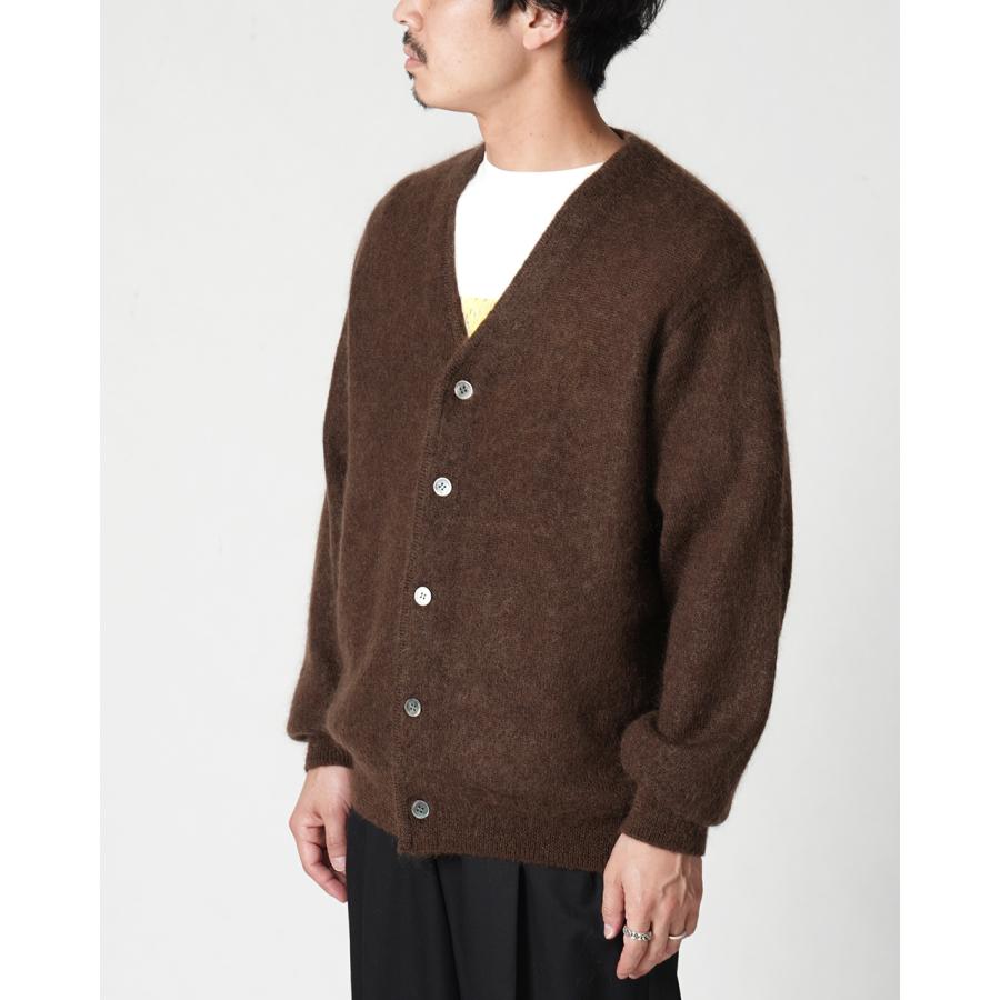 Yonetomi NEW BASIC SALE ヨネトミ シャギー モヘア カーディガン SHAGGY MOHAIR C D ブラック ベージュ ボタン 95-244-024 : Crouka ...