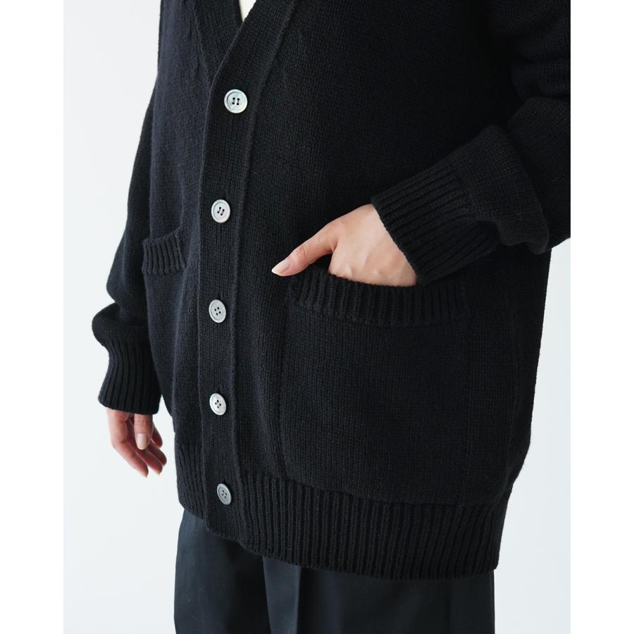 Yonetomi NEW BASIC SALE ヨネトミニューベーシック YONETOMI ソフトラムウールニット カーディガン 2024秋冬 95-244-027 : Crouka ...