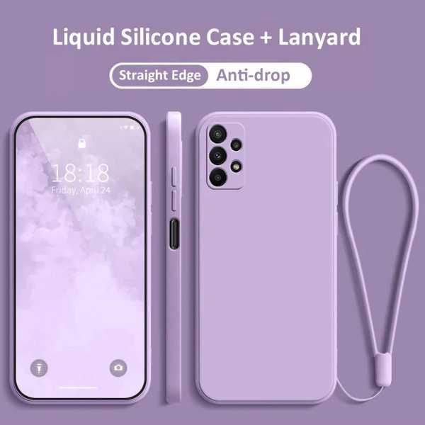 携帯電話用の頑丈な液体シリコンケース Samsung Galaxy a54 a53 a52 a34 a14 a73 a72 a33 a13 a23 a12 a52s用ストラップ付き5g ...