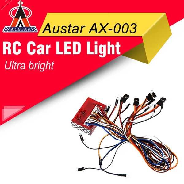 Austar ax-003多機能超高輝度ledランプライトシステムキット1/10 1/8 rcカーhspトラクサスタミヤCC01軸SCX10 ...