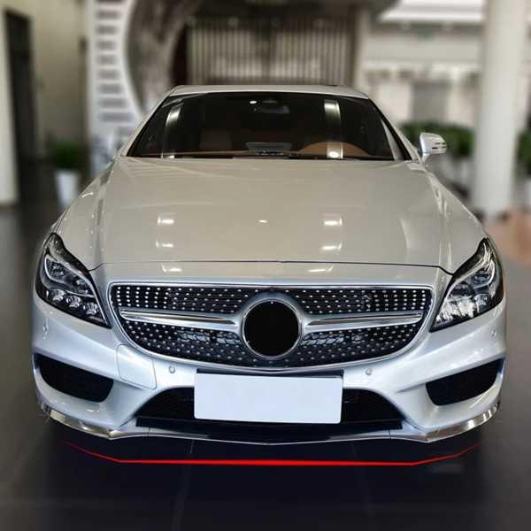 フロントバンパーリップディフューザー,クロームトリム,メルセデスベンツ,cls w218 c218 x218 260 320 ...
