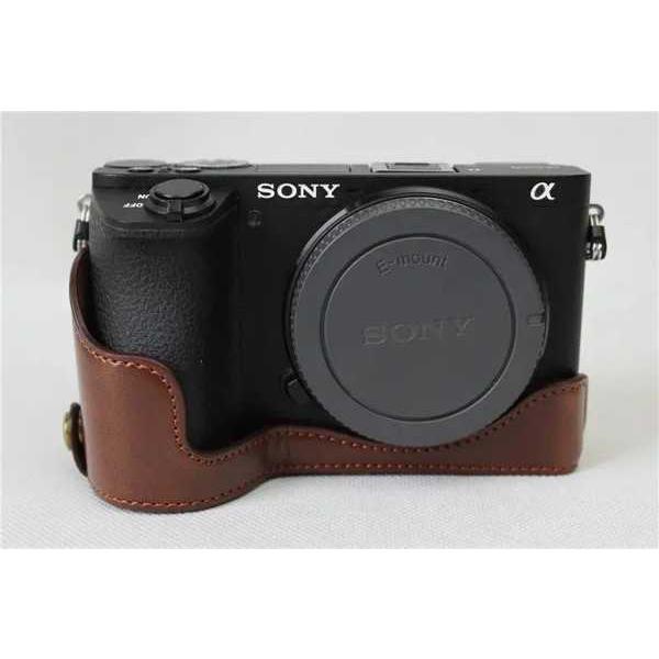 レトロな合成皮革カメラバッグ Sonyアルファニーケース7c a7c ZV-E1 zve1 ZV-E10 zve10 a6600 a6400 ...