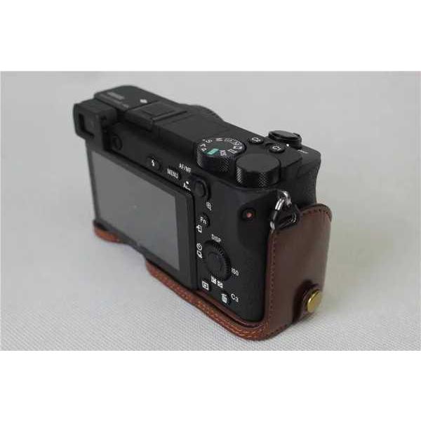レトロな合成皮革カメラバッグ Sonyアルファニーケース7c a7c ZV-E1 zve1 ZV-E10 zve10 a6600 a6400 ...