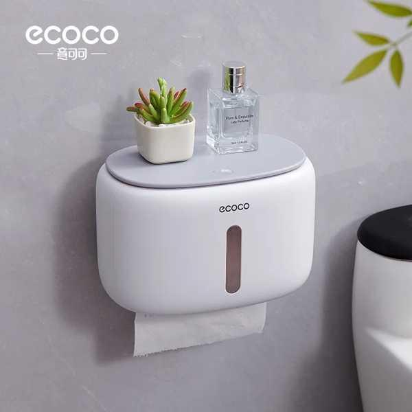 Ecoco-多機能防水トイレットペーパーホルダー フックなしのドリル 多機能 自動開閉 バスルームアクセサリー : クラウドショップ - 通販 - Yahoo!ショッピング