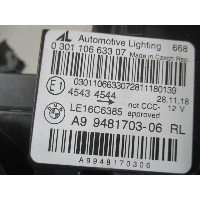 BMW 3シリーズ 3DA-5V20 3F20 左ヘッドランプ A9 9481703-06 AL 03010663309 前期 301477 ...