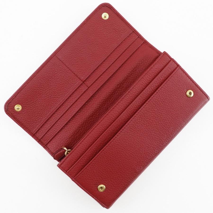 PRADA プラダ ヴィッテロダイノ 1MH132 長財布 レザー 赤 レディース