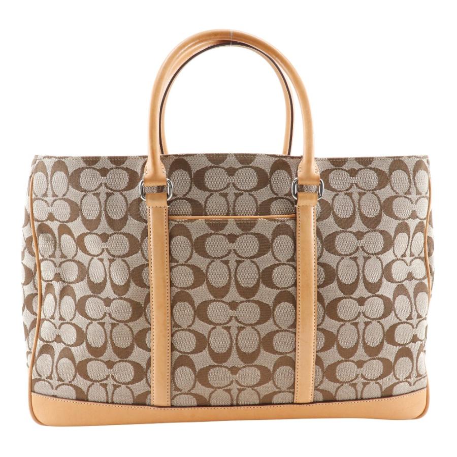 COACH コーチ シグネチャー トートバッグ 6088 ハンドバッグ キャンバス×レザー 茶 ユニセックス【H132825773】中古 ...
