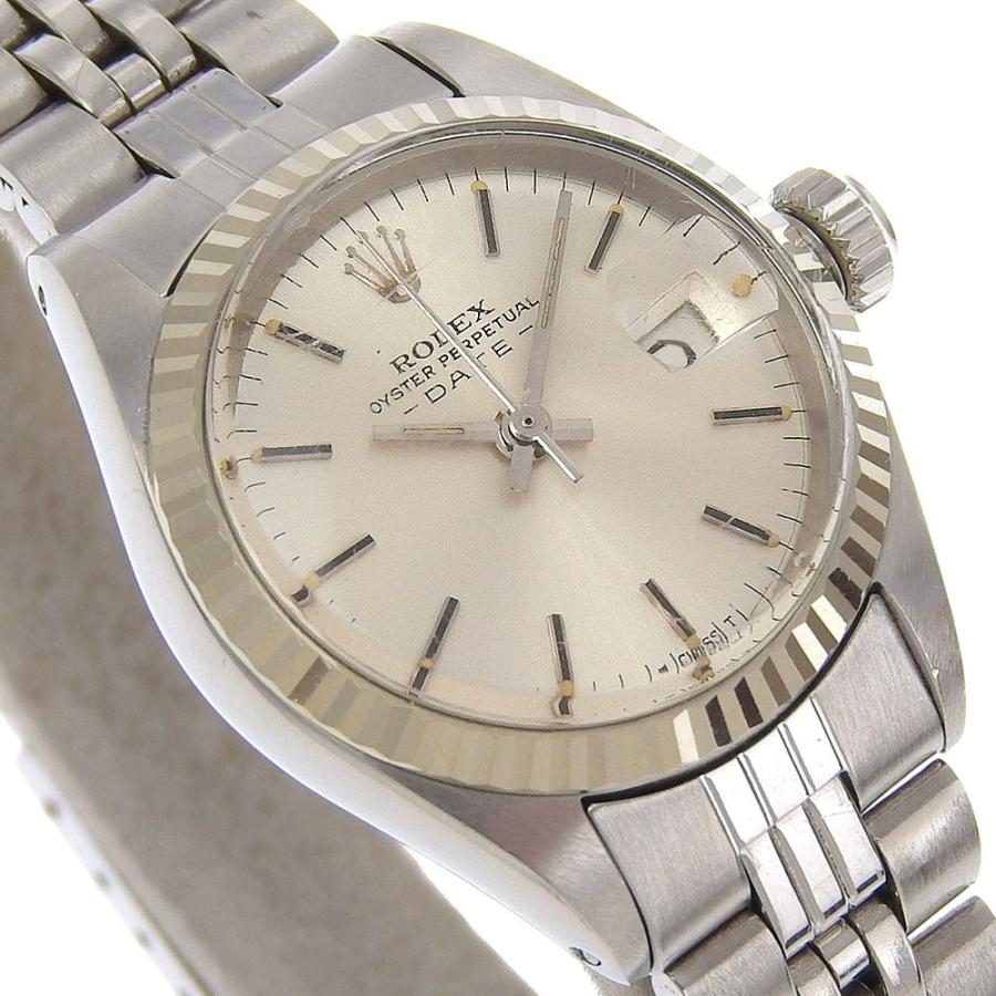 ROLEX ロレックス オイスターパーペチュアルデイト cal.2030 6917 腕時計 SS シルバー 自動巻き レディース ...