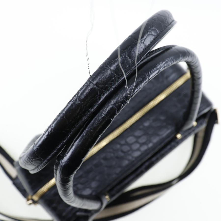 LEATHER JEWELS レザージュエルズ ハンドバッグ クロコダイル 黒 LEATHER JEWELS レザージュエルズ ハンドバッグ クロコダイル 黒