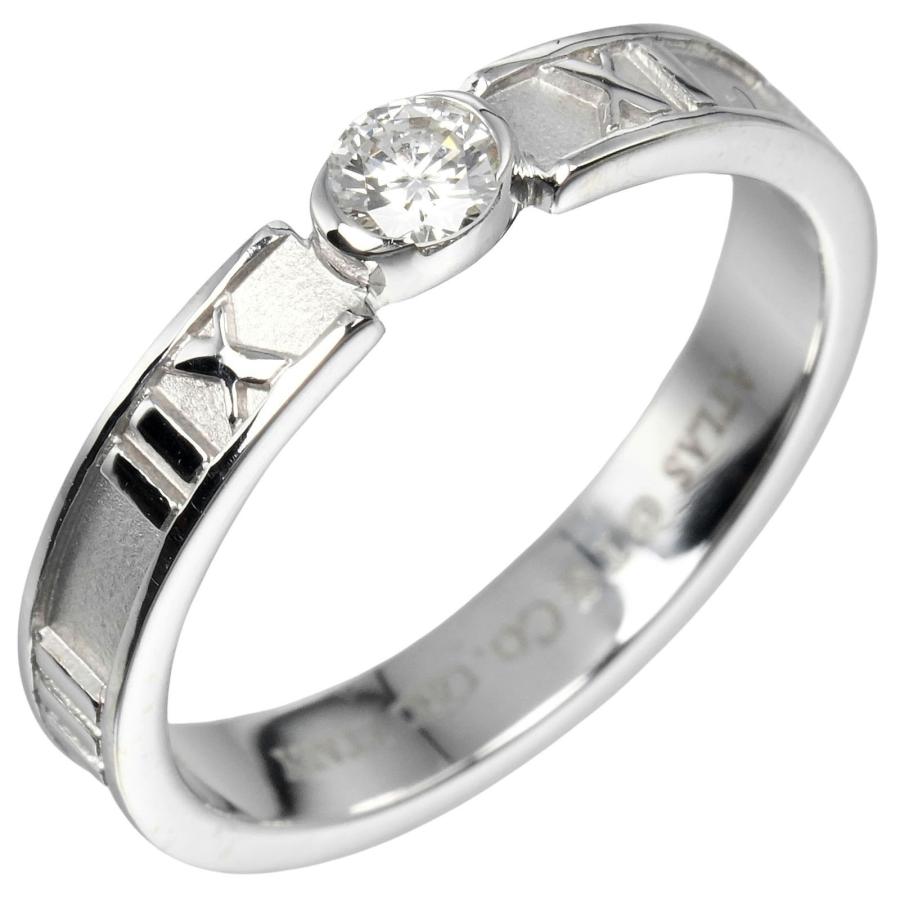 TIFFANY&Co. ティファニー アトラス ナロー 9号 リング 指輪 K18WG ホワイトゴールド ダイヤモンド 約2.76g【I220724119】中古 : CROWNヤフー店 ...