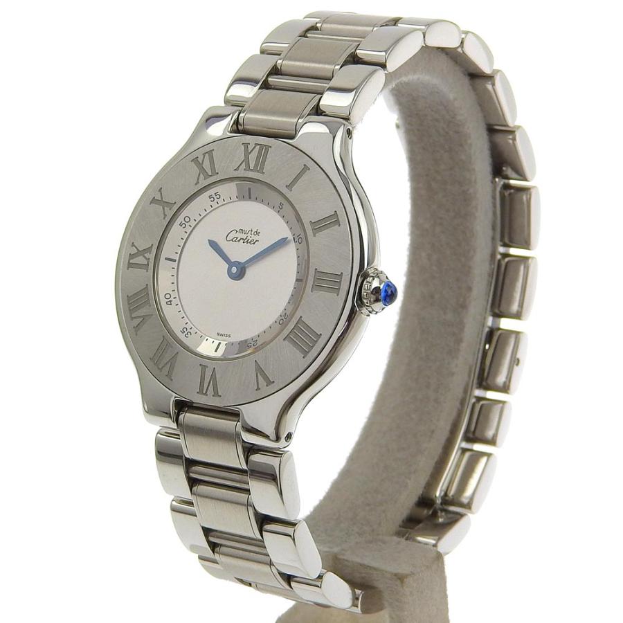 Cartier CARTIER カルティエ マスト21 ヴァンテアン cal.90.06 1330 腕時計 SS クオーツ レディース シルバー文字盤【I220823005】中古 ...