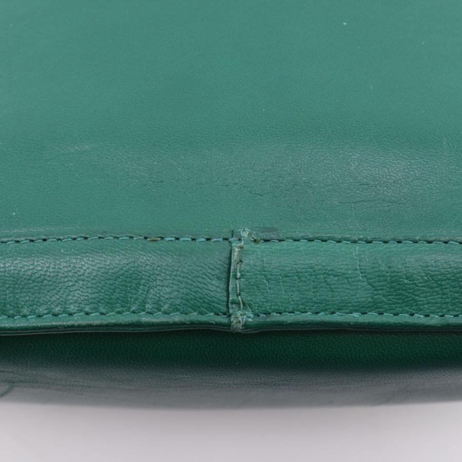 BALLY バリー ロングショルダー バイカラー トートバッグ カーフ 緑/黒