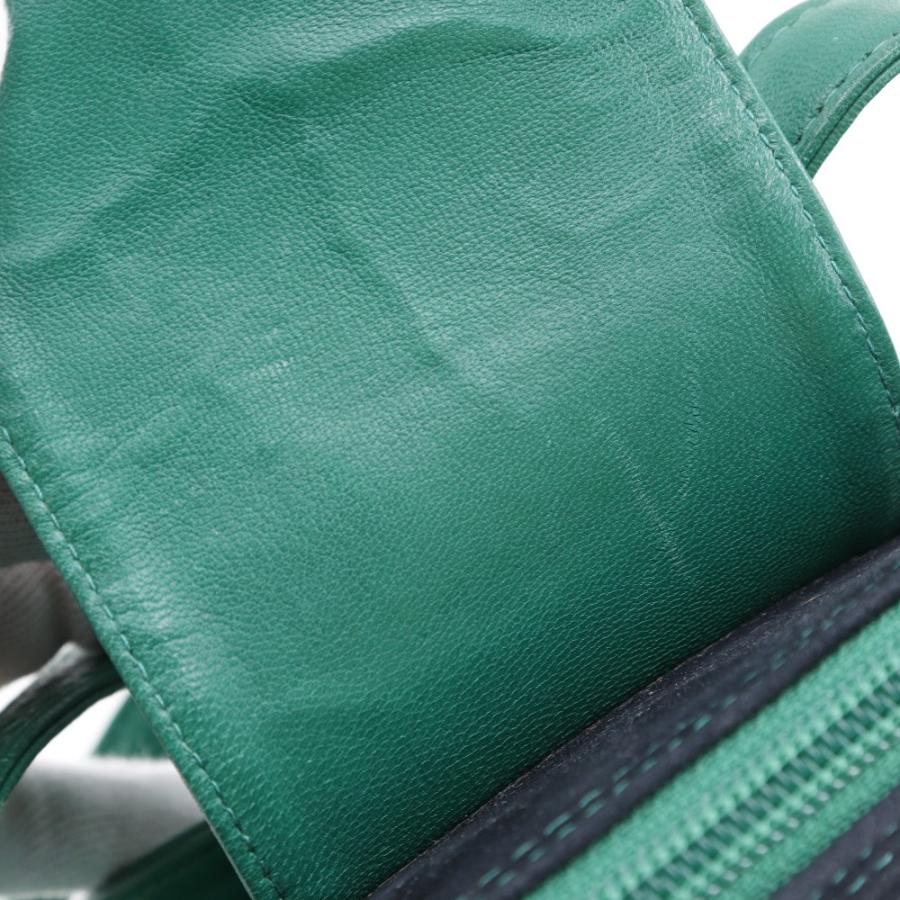 BALLY バリー ロングショルダー バイカラー トートバッグ カーフ 緑/黒