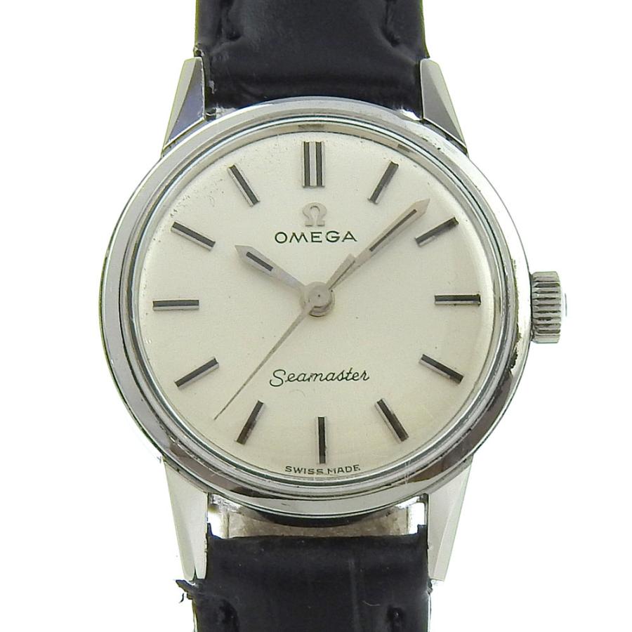 OMEGA オメガ シーマスター ヴィンテージ cal.630 515.001 腕時計 SS×型押しレザー 手巻き _ シルバー文字盤 ...