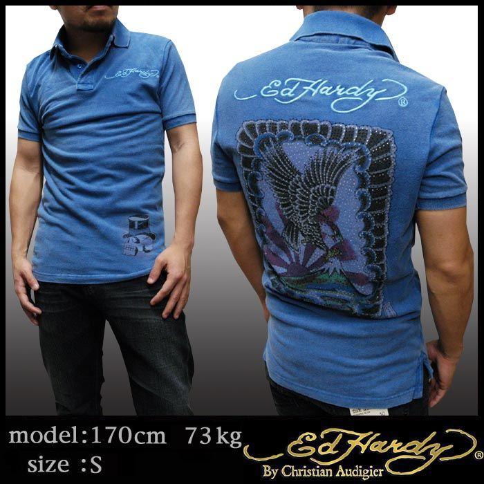 Ed Hardy エドハーディー ポロシャツ メンズ EAGLE HORIZON ブルー : セレクトショップ クルーズ世田谷 - 通販 - Yahoo!ショッピング