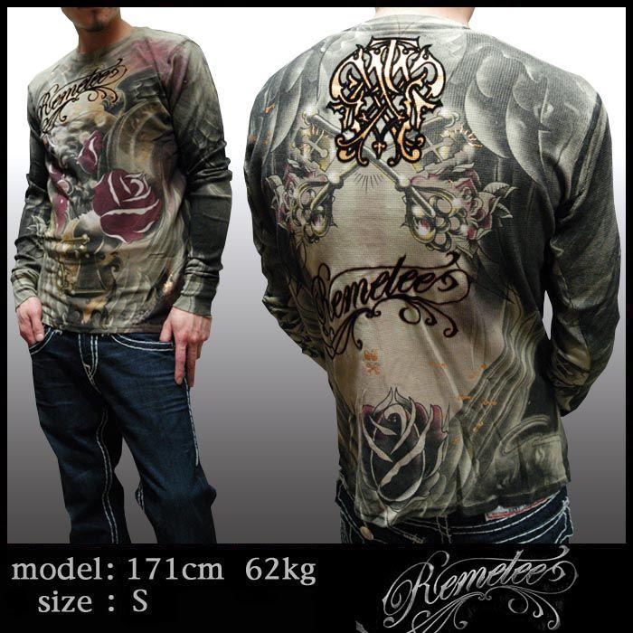 REMETEE レメティー メンズ 長袖 サーマル TEATHRED SAGE ロンT セレブ ブランド エドハーディ Ed Hardy エド ...