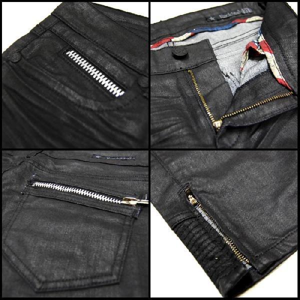 ROC STAR（ロックスター） ROCKSTAR sushi Denim メンズ バイカー スキニー デニム ローライズ ブラック LA ...