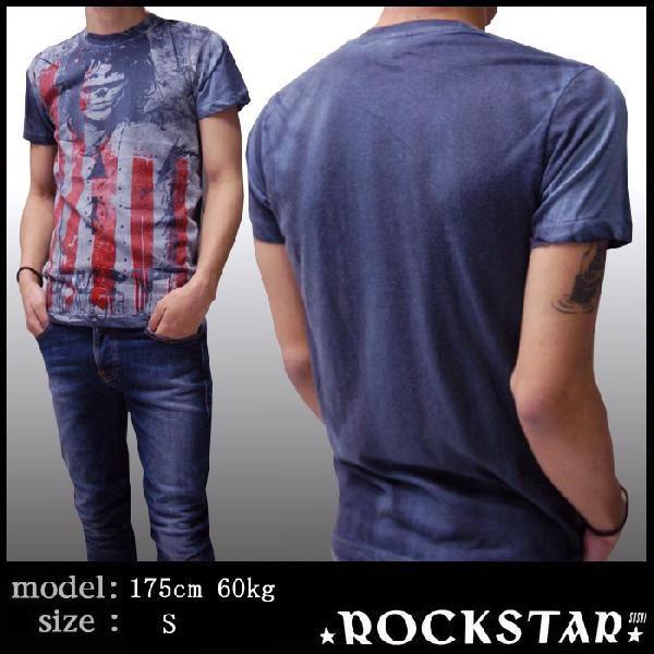 ROC STAR（ロックスター） ROCKSTAR sushi メンズ Tシャツ FLB007 グレー レッド セレカジ 正規 ファッション ...