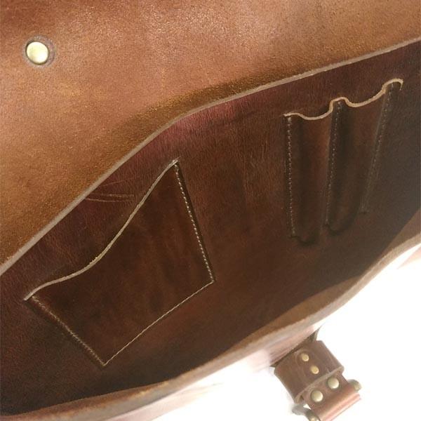 SANDAST Los Angeles サンダスト ロサンゼルス レザー バッグ Theo Notebook Brown レザーバッグ セレブ ...