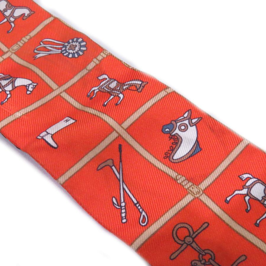 HERMES (エルメス) ツイリー オレンジ系 シルク :ITOBKV1D3T4O:ブランドバンク - 通販 - Yahoo!ショッピング